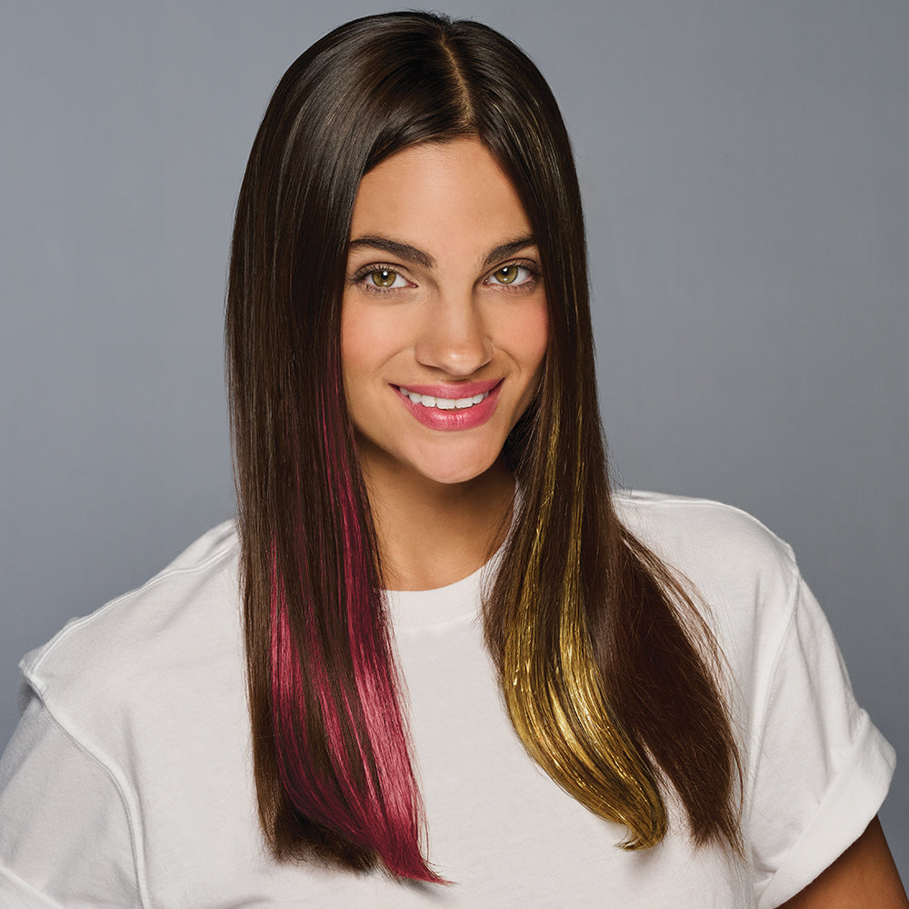 SPIRIT WEAR 2PC CLIP-IN COLOR - MAROON 202 & GOLD SHIMMER - Hairdo USA