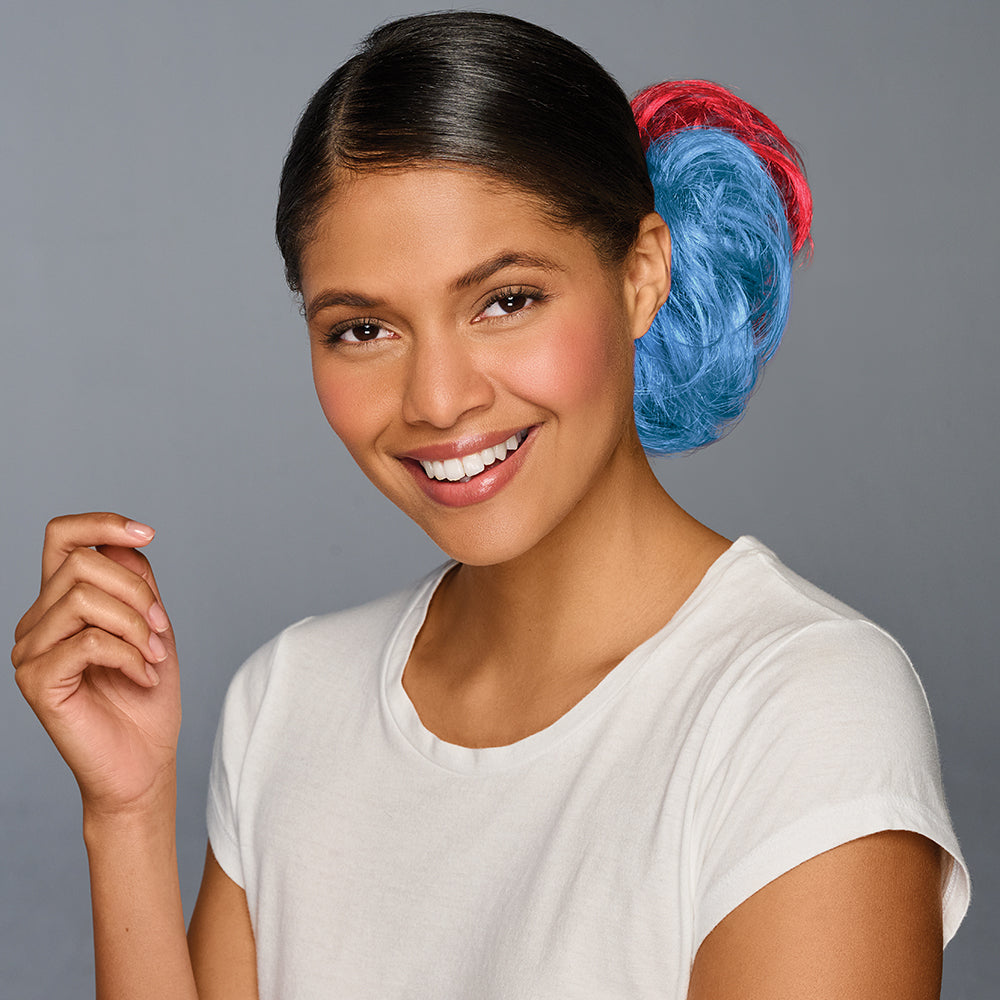 SPIRIT WEAR 2PC HAIR WRAP - BLUE 279 & RED 186 - Hairdo USA