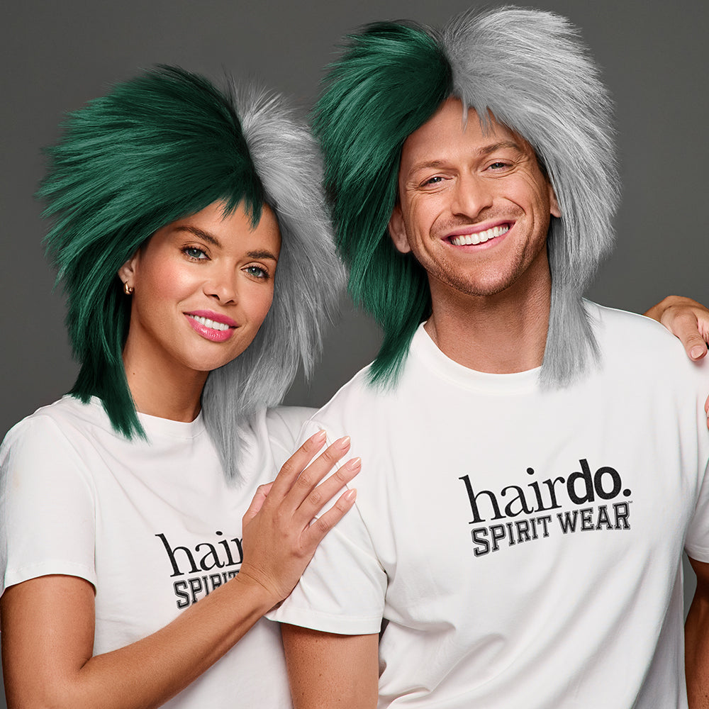 SW SPIKY SPIRIT WIG - GREEN 567 & WHITE - Hairdo USA