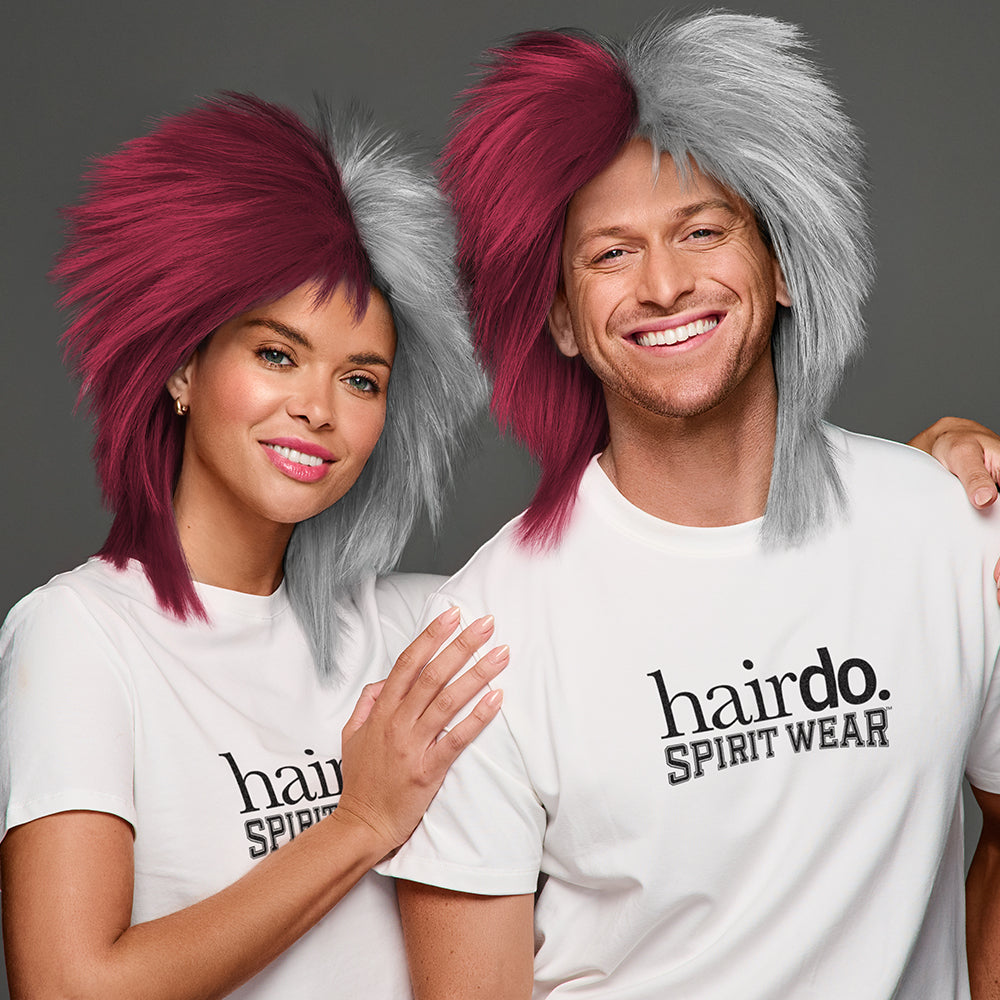 SW SPIKY SPIRIT WIG - MAROON 7421 & WHITE - Hairdo USA