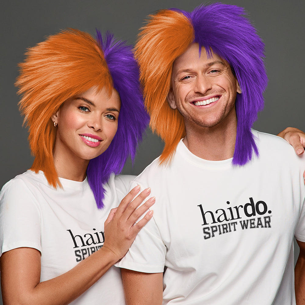 SPIRIT WEAR SPIKY SPIRIT WIG - ORANGE 1595 & PURPLE 268 | Hairdo USA