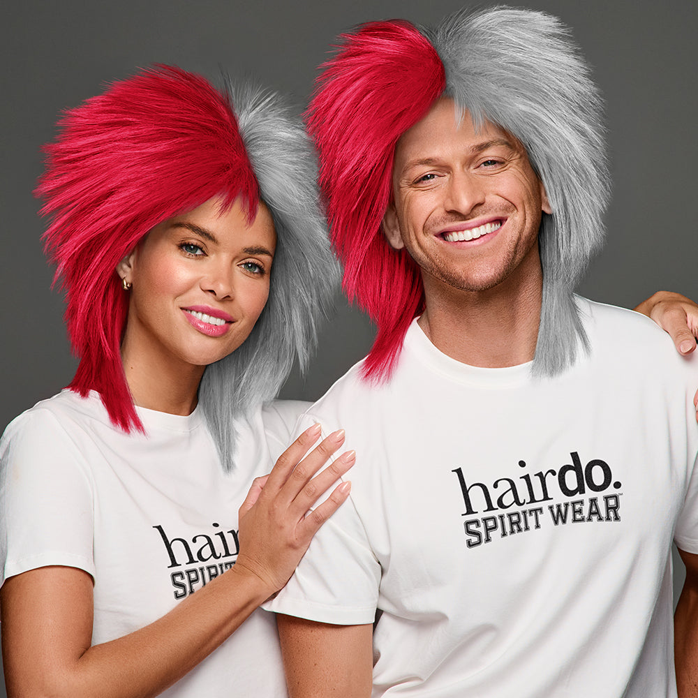 SW SPIKY SPIRIT WIG - RED 187 & WHITE - Hairdo USA