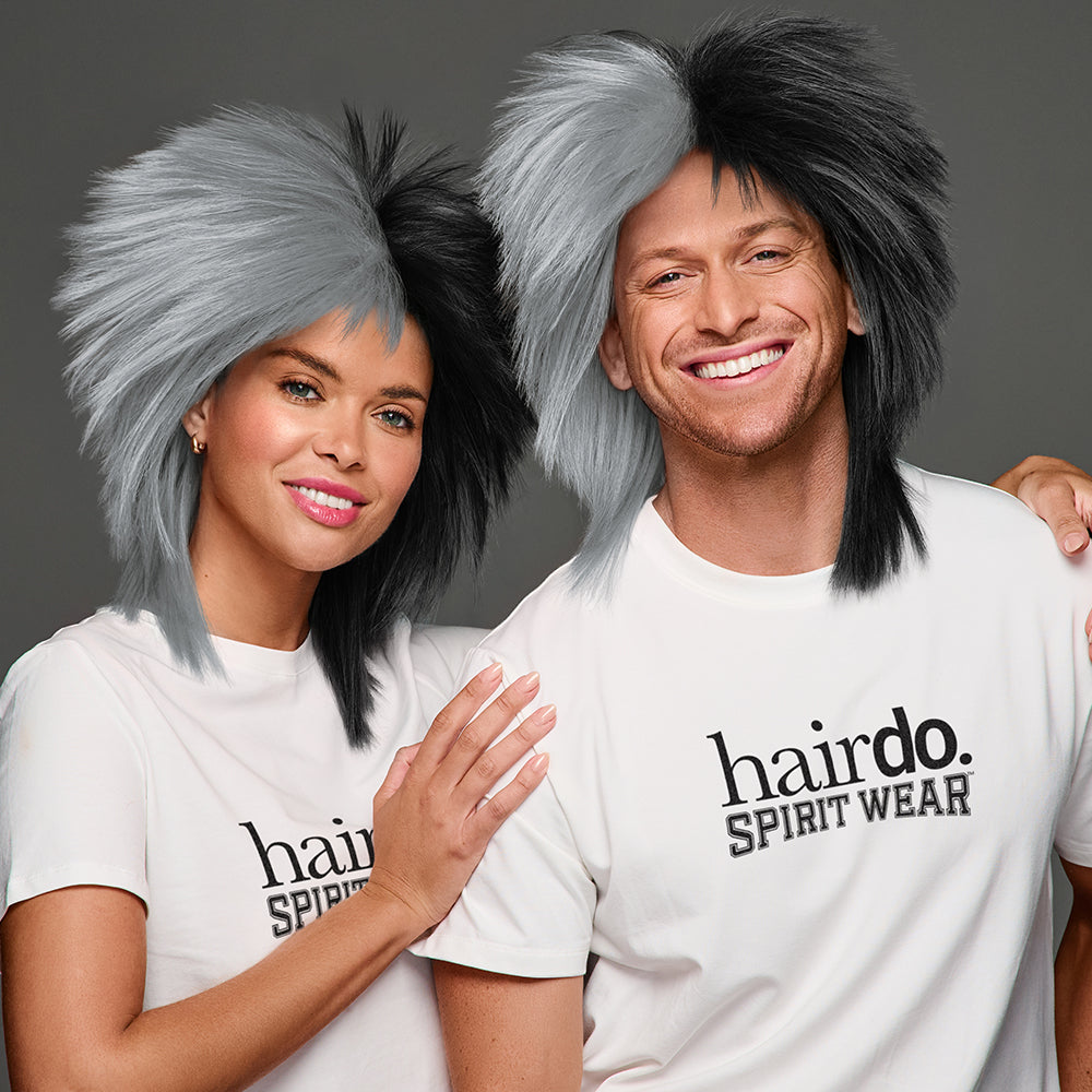 SPIRIT WEAR SPIKY SPIRIT WIG - SILVER 877 & BLACK - Hairdo USA